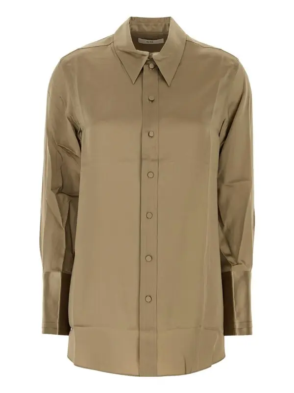 Co Dove Satin Shirt - Grey