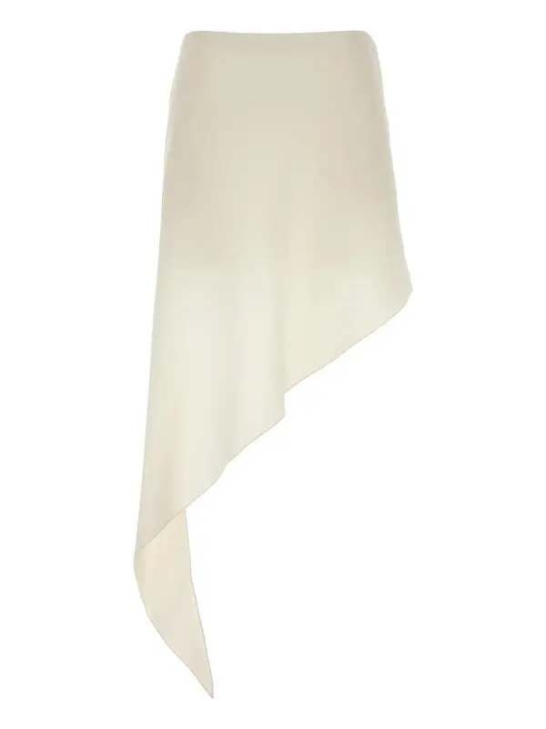 Alaïa Asymmetrical Poplin Skirt - White