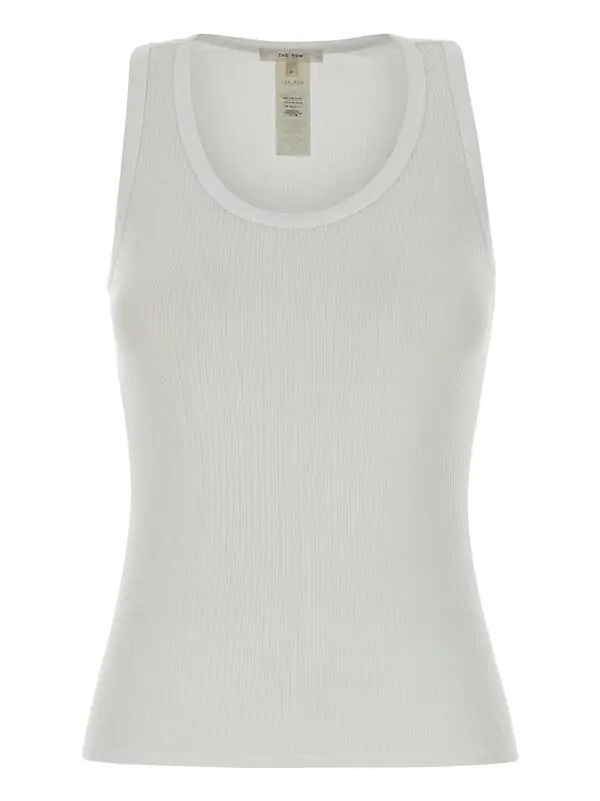 THE ROW Ribbed Cotton Tank Top - White