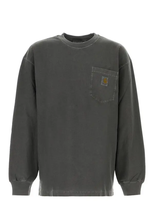 Carhartt Work In Progress Dark Cotton L/s Loose Pocket T-shirt - Grey