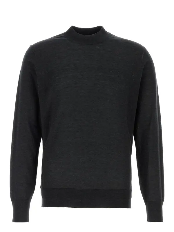 Brunello Cucinelli Slate Silk Blend Sweater - Black