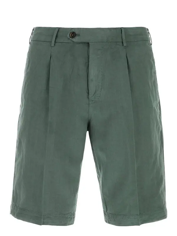 PT TORINO Lyocell Blend Bermuda Shorts - Green