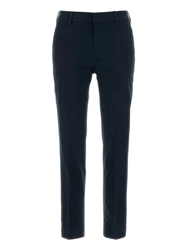 PT TORINO Stretch Cotton Cigarette Trousers - Blue