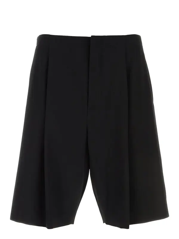 THE ROW Wool Bermuda Shorts - Black