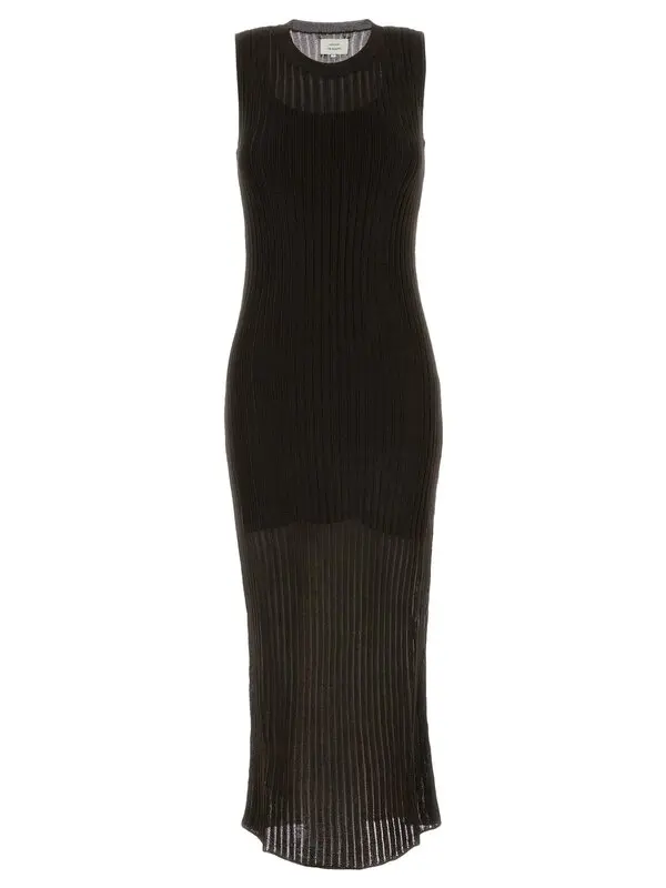 Loulou De Saison Icaria Knit Midi Dress - Brown