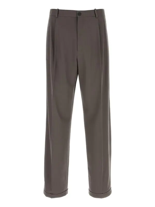 THE ROW Wool Trousers - Brown