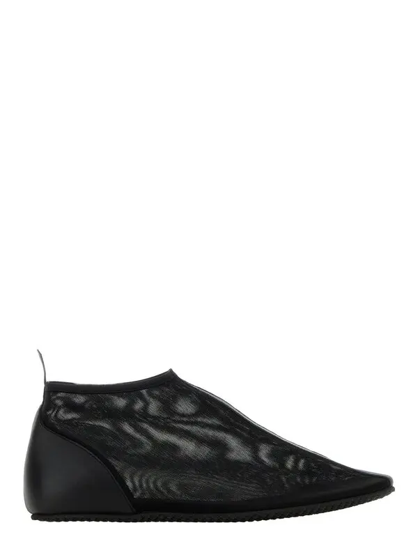 Gimaguas Mesh Slip-ons With Leather Accents - Black
