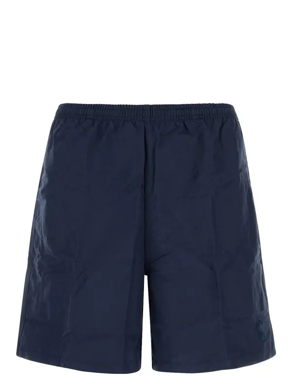 Ami Navy Nylon Swimming Shorts - Blue