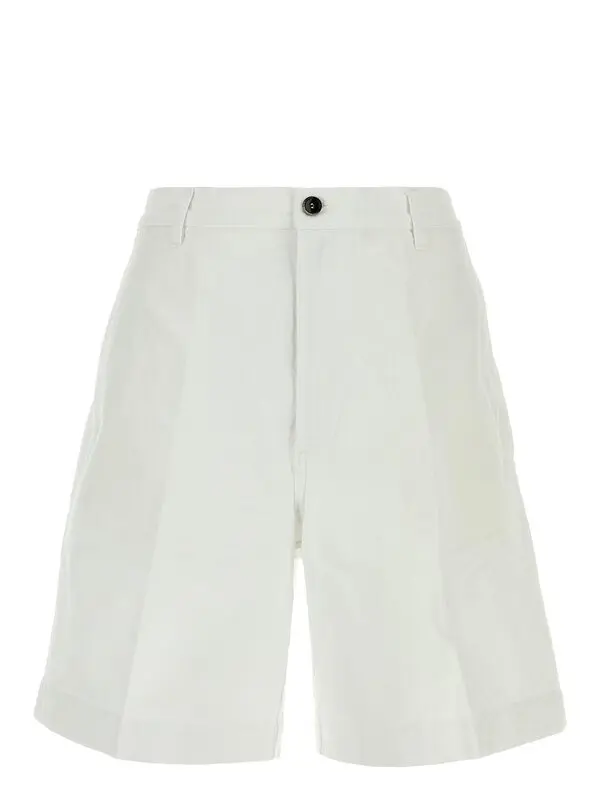 NINE:INTHE:MORNING Cotton Bermuda Shorts - White