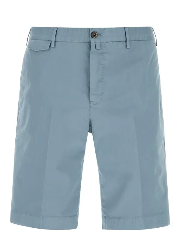 PT TORINO Bermuda Shorts In Stretch Cotton - Blue