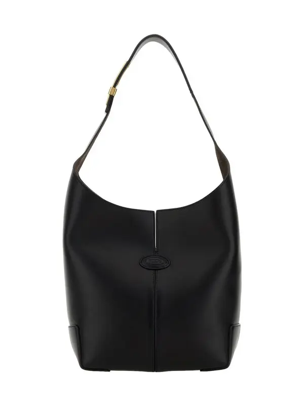 TOD'S Calf Leather Bucket Bag - Black
