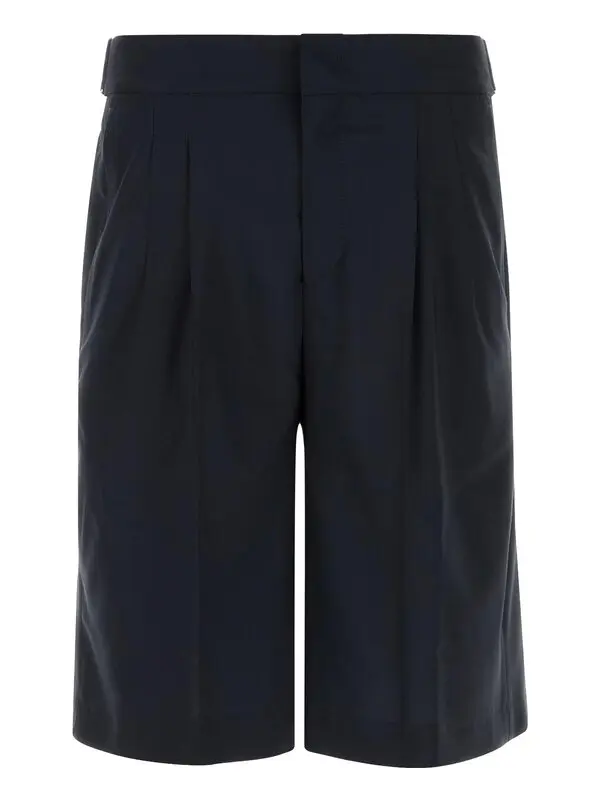PT TORINO Wool Bermuda Shorts - Blue