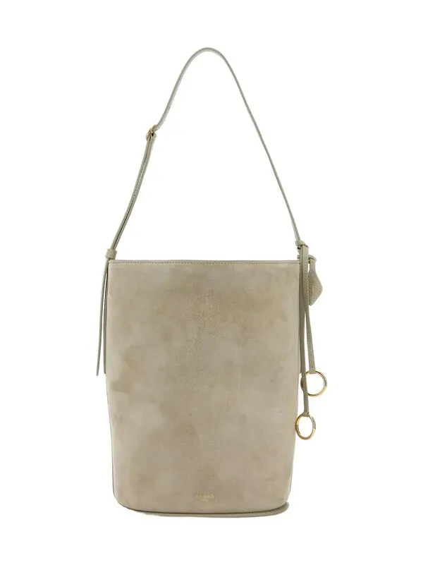 Alaïa Dove Suede Bucket Bag - Grey