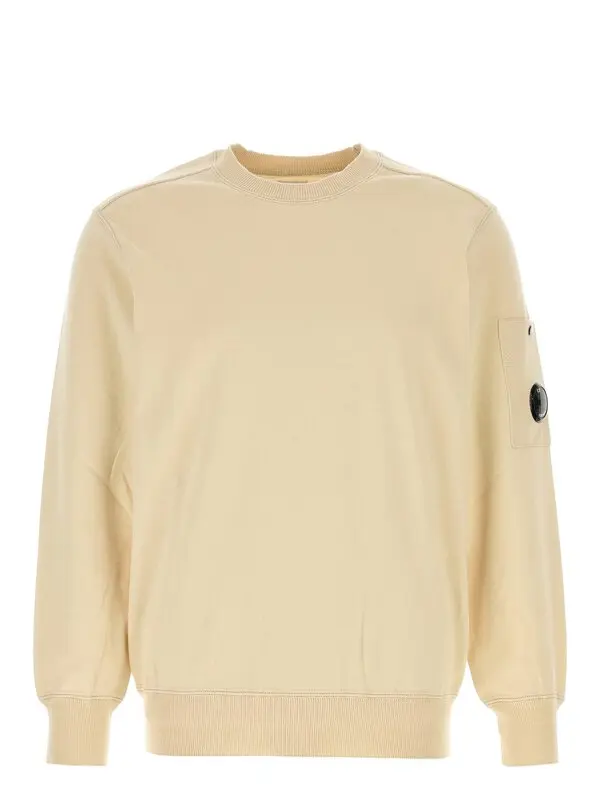 C.P. COMPANY Sand Cotton Sweater - Light Brown