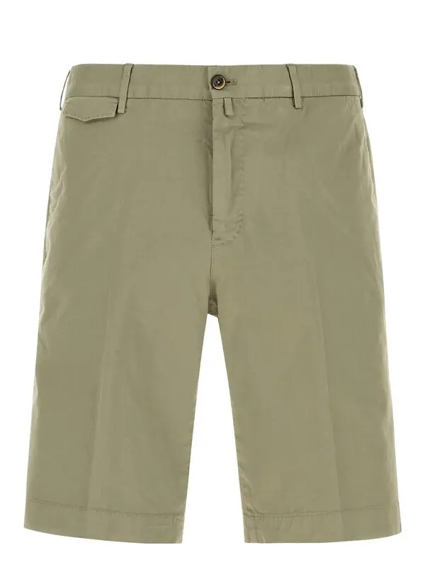 PT TORINO Sage Stretch Cotton Bermuda Shorts - Green