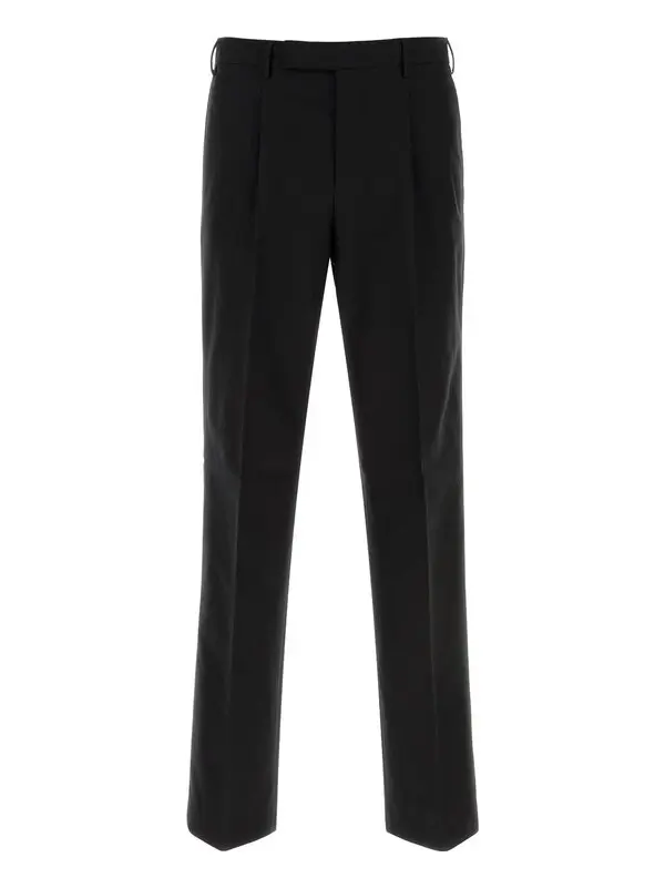 PT TORINO Cotton Blend Edge Pants - Black