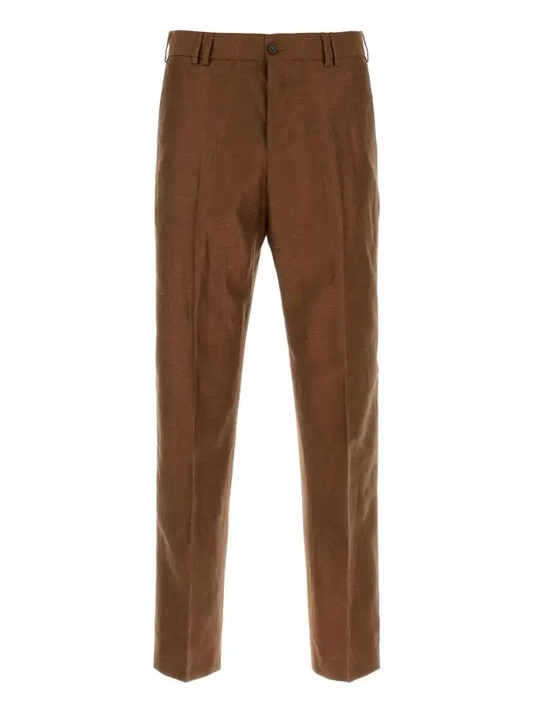 PT TORINO Wool Blend Michael Trousers - Brown