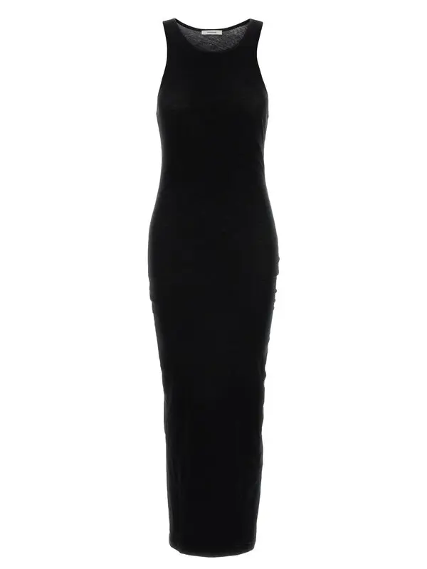 ENTIRE STUDIOS Stretch Cotton Fitted Dress - Black