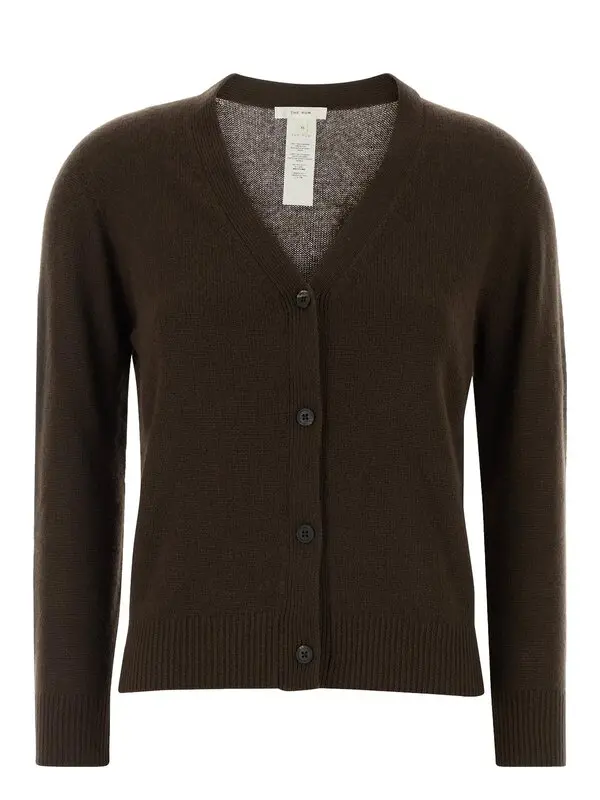 THE ROW Cashmere Ovida Cardigan - Brown