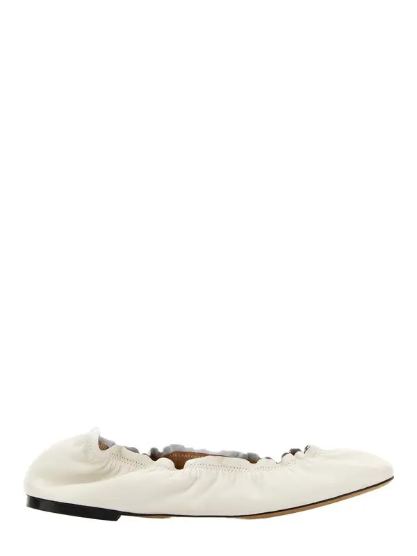 ODISSI Nappa Leather Siena Ballerinas - White