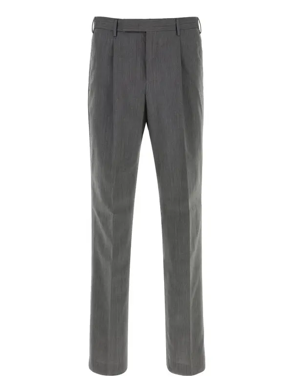 PT TORINO Cotton Blend Edge Pants - Grey
