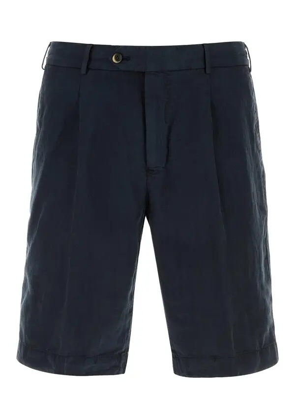 PT TORINO Lyocell Blend Bermuda Shorts - Blue