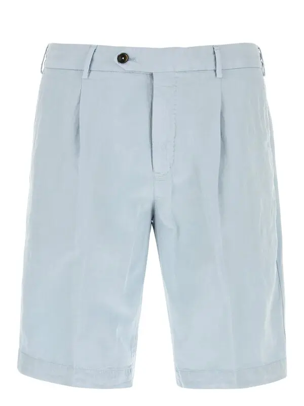 PT TORINO Lyocell Blend Bermuda Shorts - Blue