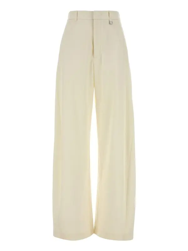 Giuseppe Di Morabito Ivory Wool Palazzo Pants - White