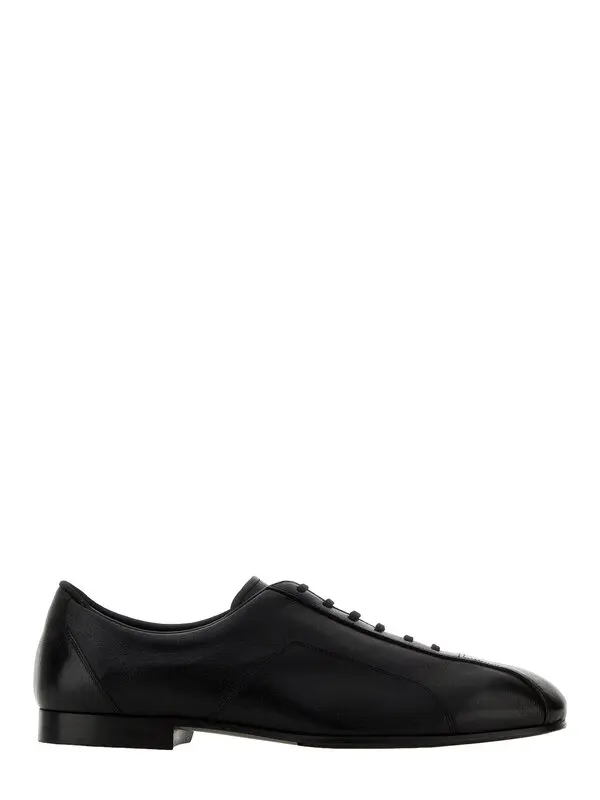 JIL SANDER Leather Lace-up Shoes - Black