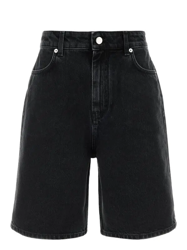 Loulou De Saison Denim Bermuda Shorts - Black