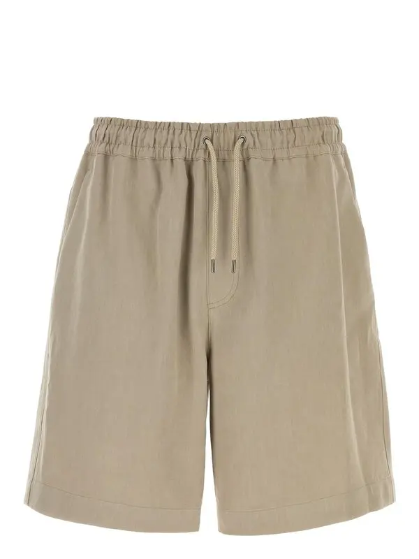 Giorgio Armani Pure Linen Bermuda Shorts - Grey