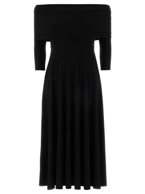 Norma Kamali Off-the-shoulder Jersey Dress - Black