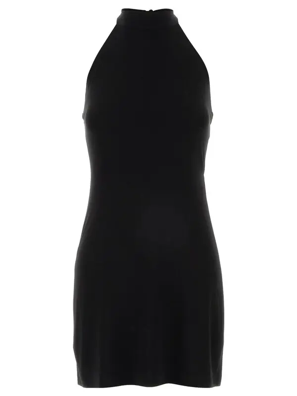 Norma Kamali Jersey Halterneck Backless Dress - Black