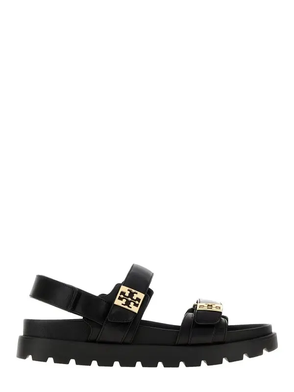 Tory Burch Leather Mellow Sandals - Black
