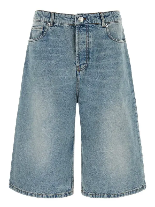 Ami Denim Bermuda Shorts - Blue