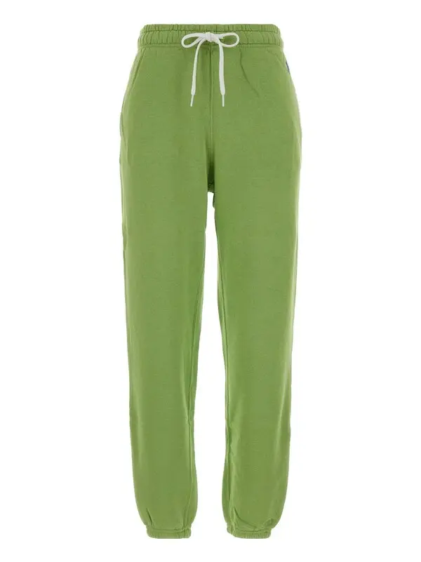 Polo Ralph Lauren Cotton Blend Joggers With Embroidered Logo - Green