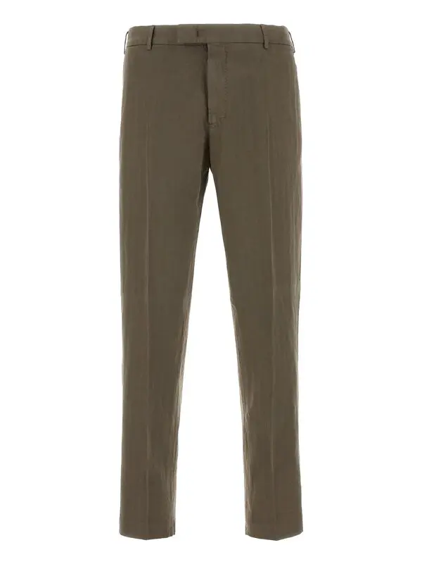 PT TORINO Lyocell Blend Tailored Trousers - Grey