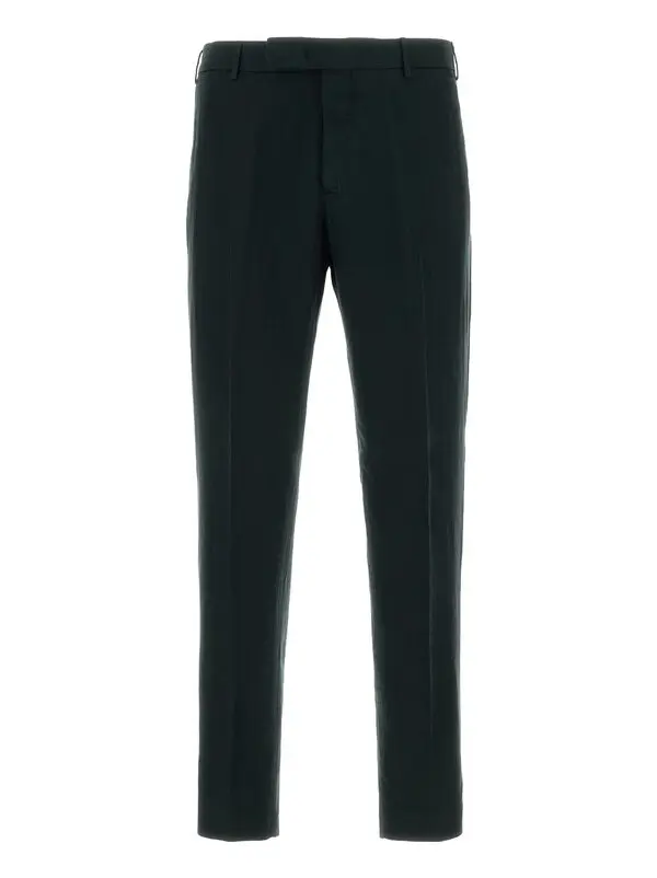 PT TORINO Lyocell Blend Tailored Trousers - Black