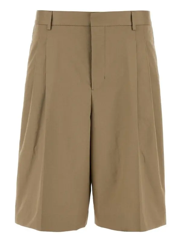 Ami Dove Cotton Bermuda Shorts - Grey