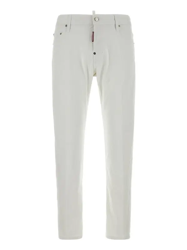 Dsquared2 Stretch Denim Slim Twist Jeans - White