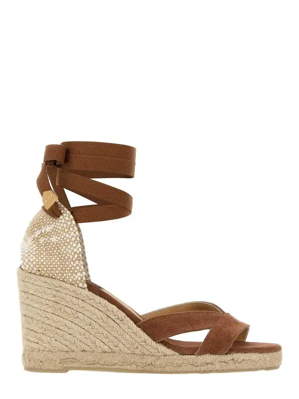 CastaÑer Canvas Bailey Wedge Espadrilles - Brown