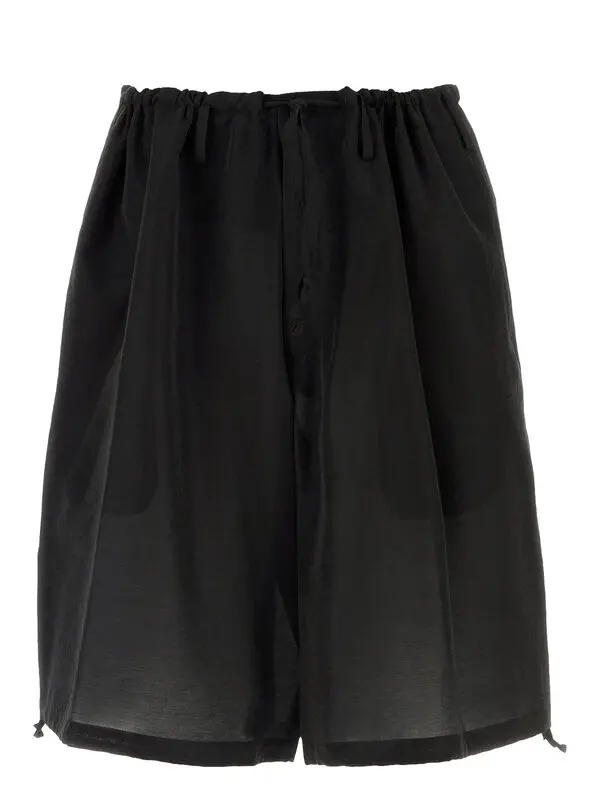 Yohji Yamamoto Jersey Bermuda Shorts - Black