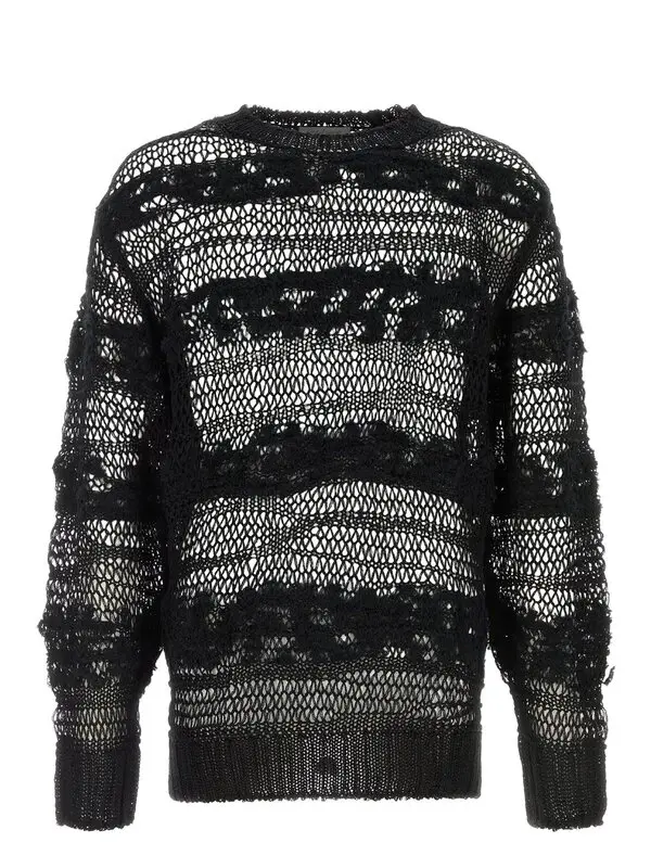 Yohji Yamamoto Crochet Sweater - Black