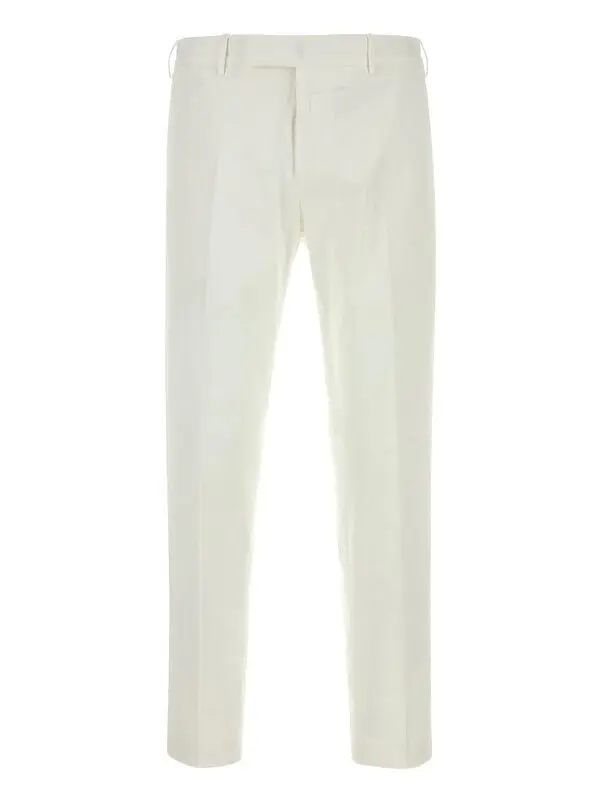 PT TORINO Stretch Cotton Trousers - White
