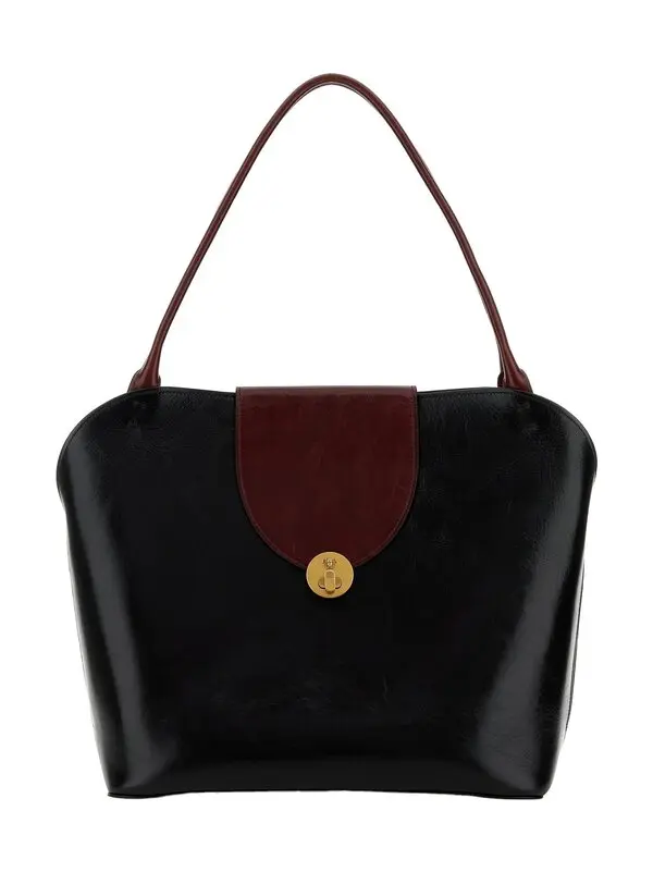 Versace Leather Shopping Bag With Medusa Detail - Black