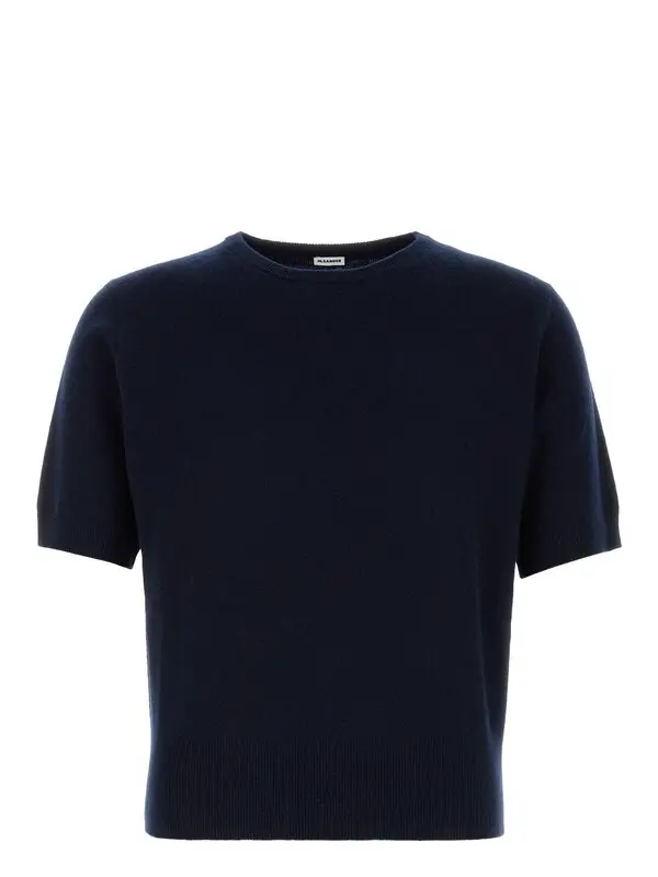 JIL SANDER Midnight Wool Blend Sweater - Blue