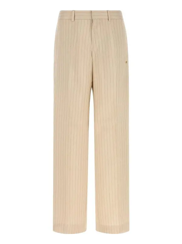 Amiri Embroidered Jersey Wide-leg Pant - White