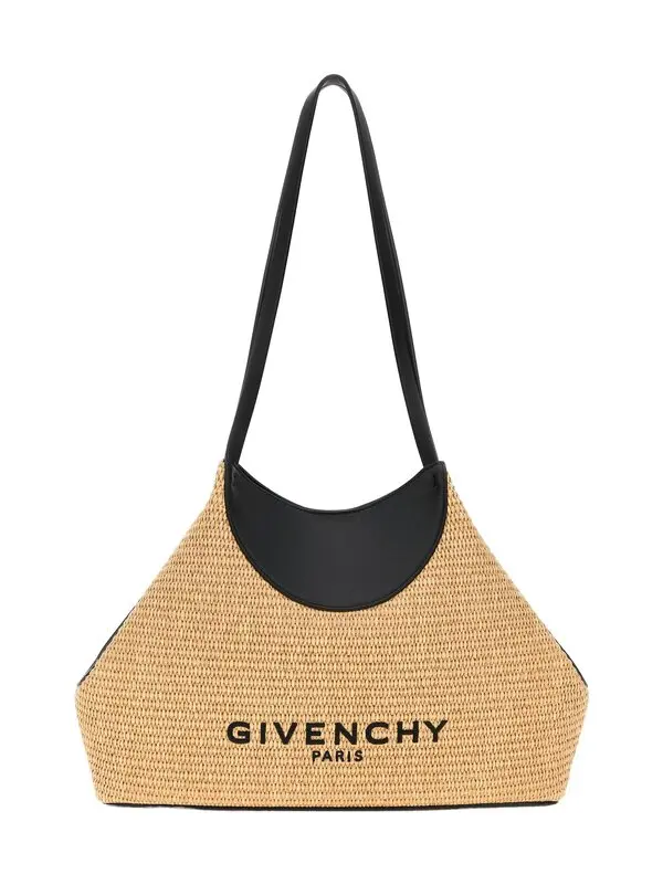 Givenchy Raffia Small Facet Shoulder Bag - Light Brown