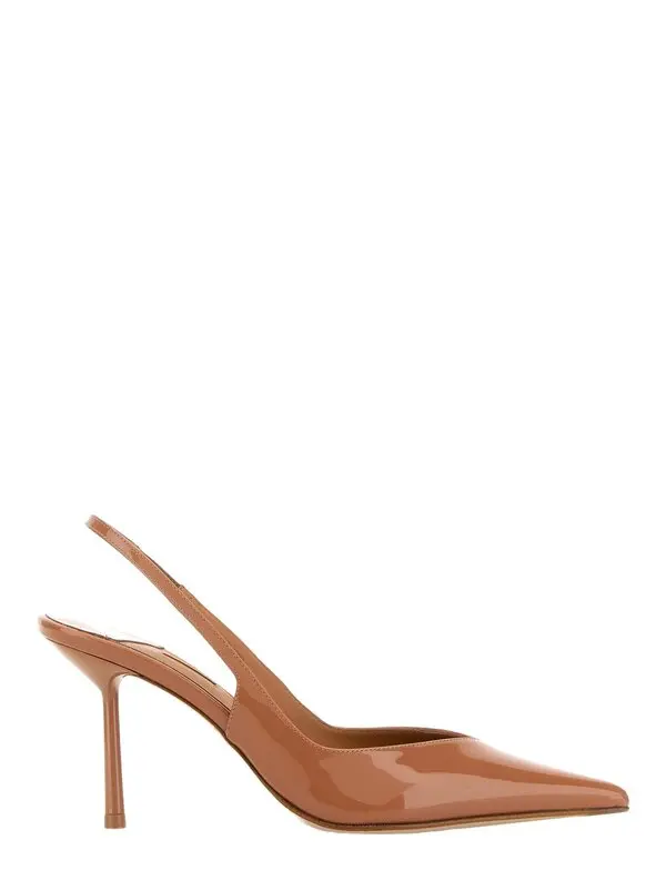 LE SILLA Patent Leather Slingback Pumps - Light Brown
