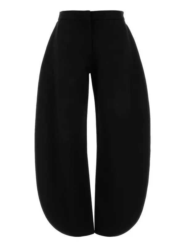 Alaïa Wool Petal Wide-leg Trousers - Black